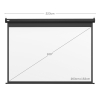 HOMCOM Telo Proiettore 100" Formato 4:3 con Telecomando Nero | Aosom Italy