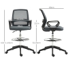 Vinsetto Ergonomic Mesh Back Drafting Chair Draughtsman Chair with ...