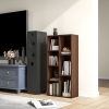 HOMCOM Seven-Cube Bookcase - Walnut Wood Effect | Aosom UK