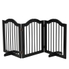 PawHut Wooden Foldable Small Sized Dog Gate Stepover Panel with Support ...