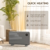 HOMCOM 1200W Electric Convector Heater, Freestanding or Wall Mounted ...