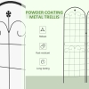 Outsunny Metal Trellis Set of 2, Garden Trellis for Climbing Plants ...