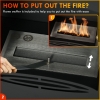 HOMCOM Freestanding Ethanol Fireplace, Steel Bioethanol Fireplace with ...