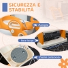 ZONEKIZ Riduttore Water con Scaletta Pieghevole Arancione | Aosom Italy
