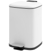 HOMCOM Bidone Immondizia da 12L Silenzioso 24.5x32x34.5 cm Bianco ...