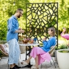 Outsunny Freestanding Garden Partition Screen Metal Decorative Outdoor ...