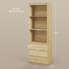 HOMCOM 180cm Tall Bookcase with Storage, Free Standing Bookshelf with 3 ...