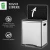 HOMCOM Bidone Immondizia a 2 Sezioni da 15L 40x34.8x47.5 cm | Aosom Italy
