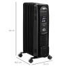 HOMCOM 1630W Digital Oil Filled Radiator, 7 Fin, Portable Electric ...