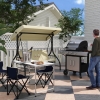 Outsunny Gas Barbecue Grill 3+1 Burner Garden Smoker BBQ Trolley w ...