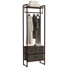 HOMCOM Free Standing Clothes Rail with 3 Fabric Drawers and Storage ...