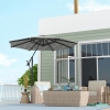 Outsunny 3(m) Convertible Cantilever Parasol and Centre-post Garden ...