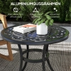 Outsunny Gartentisch Loungetisch Balkontisch, Vintage-Design, 60 x 60 x ...
