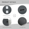 HOMCOM Wall Mounted Post Box, Waterproof Letterbox for Outside Wall ...