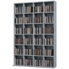 HOMCOM CD Storage Unit with Adjustable Shelves, 89 x 130.5 cm, Cement ...