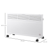 HOMCOM Convector Radiator Heater Freestanding or Wall-mounted Portable ...