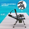 Outsunny Foldable Metal Frame Fishing Chair, with Adjustable Legs ...