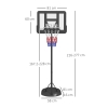 SPORTNOW Height Adjustable Basketball System, Freestanding Basketball ...