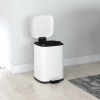 HOMCOM Bidone Immondizia da 12L Silenzioso 24.5x32x34.5 cm Bianco ...