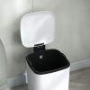 HOMCOM Bidone Immondizia da 12L Silenzioso 24.5x32x34.5 cm Bianco ...