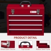 DURHAND Lockable Metal Tool Box, 4 Drawer Tool Chest with Latches ...