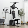 HOMCOM Multifunction Home Gym Machine, with 45kg Weight Stacks, for ...