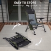 Outsunny Foldable Metal Frame Fishing Chair, with Adjustable Legs ...