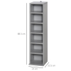 HOMCOM Set of 2 CD Media Display Shelf Unit Tower Rack w/ Adjustable ...