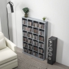 HOMCOM CD Storage Unit with Adjustable Shelves, 89 x 130.5 cm, Cement ...
