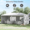 Outsunny 6 x 3 m Party Tent Gazebo Marquee Outdoor Patio Canopy Shelter ...