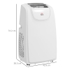 HOMCOM 12,000 BTU Mobile Air Conditioner for Room up to 28m², with ...