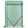 Outsunny 100x50x150cm PVC Grid Cover Steel Frame Greenhouse Green ...