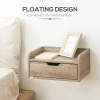 HOMCOM Floating Bedside Cabinet with Drawer, Wall Mounted Nightstands ...