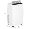 HOMCOM 12,000 BTU Mobile Air Conditioner for Room up to 35m², with ...