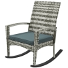 Outsunny Rattan Rocking Chair Rocker Garden Furniture Seater Patio ...