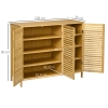 HOMCOM Meuble à chaussures armoire à chaussures style naturel - 2 ...