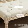 HOMCOM Vintage Wooden Bed End Bench - Cream White | Aosom UK