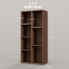 HOMCOM Seven-Cube Bookcase - Walnut Wood Effect | Aosom UK