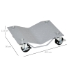 DURHAND 2 PCS Car Wheel Dollies with Swivel Casters, 680kg Capacity Car ...