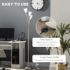 HOMCOM 3-Light Upright Floor Lamps for Living Room, Modern Standing ...