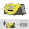 Outsunny 4-5 Person Pop-up Camping Tent Waterproof Family Tent w/ 2 Mesh Windows & PVC Windows ...