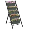 Outsunny 5-Tier Vertical Raised Garden Planter with 5 Container Boxes ...