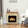 HOMCOM Gel and Ethanol Fireplace Stove, Modern Bioethanol Fire, Indoor ...