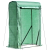 Outsunny 100x50x150cm PVC Grid Cover Steel Frame Greenhouse Green ...