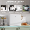 HOMCOM 46 Litre Table Top Fridge, Counter Top Fridge with Chiller Box ...